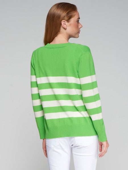 Vilagallo Striped Cardigan, Green – Melly