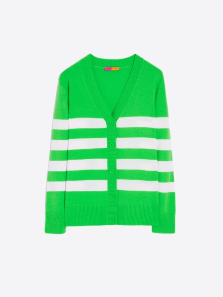 Vilagallo Striped Cardigan, Green – Melly